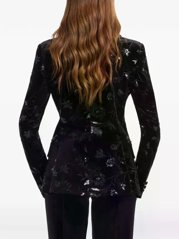 Elie Saab Sequin-embellished Embroidered Blazer