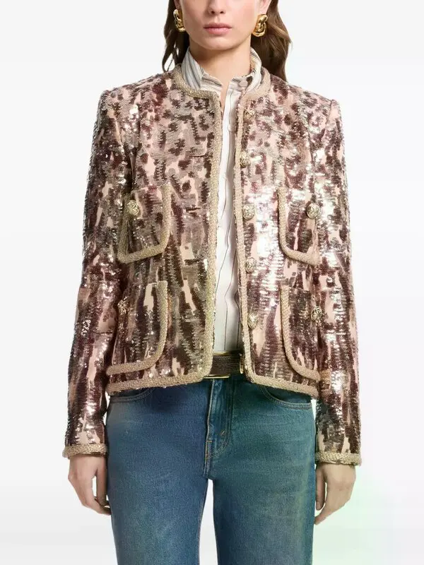 Elie Saab Sequin-embroidered Tweed Jacket