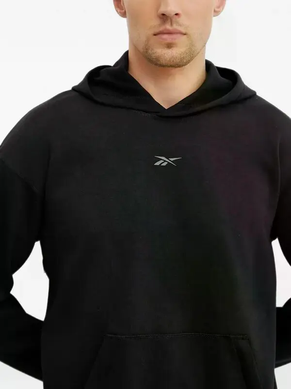 REEBOK Logo-print Pouch-pocket Hoodie