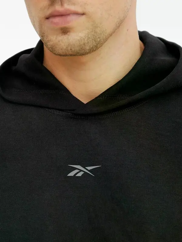 REEBOK Logo-print Pouch-pocket Hoodie