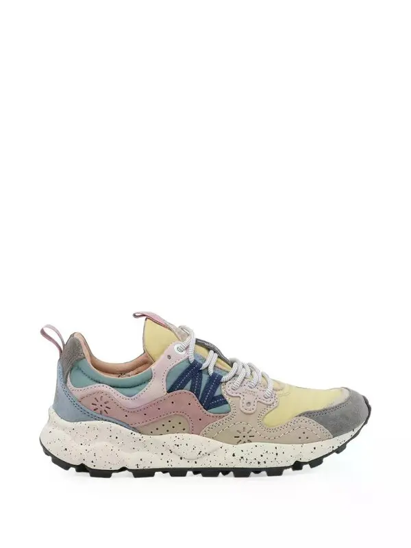 FLOWER MOUNTAIN Yamano 3 Perforated Panelled Sneakers - Neutrals