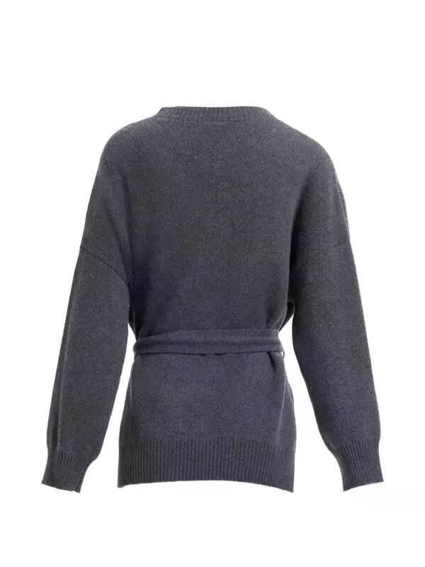 Elie Saab Lace-panel Belted Cardigan
