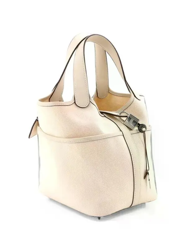 Hermès Cargo Picotin Lock Bag Canvas And Swift Pm Bucket Bag - Neutrals