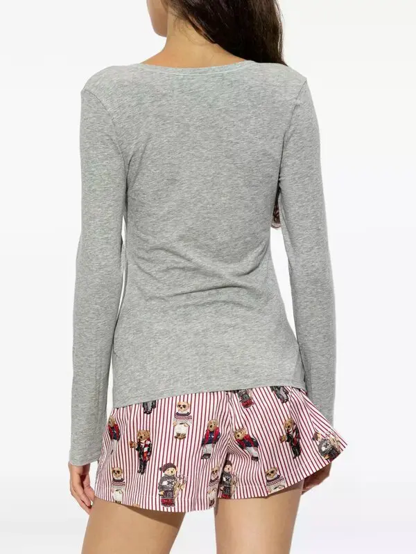 Polo Ralph Lauren Logo-embroidered Long-sleeve Pyjama Top