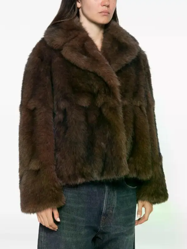 Ermanno Scervino Oversized-collar Faux-fur Jacket