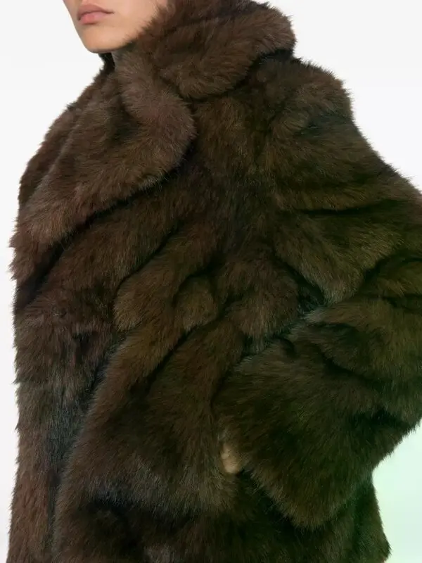 Ermanno Scervino Oversized-collar Faux-fur Jacket
