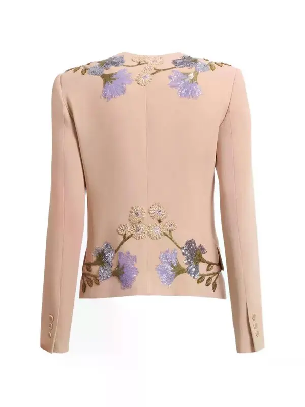 Elie Saab Sequin-embellished Floral-embroidered Jacket