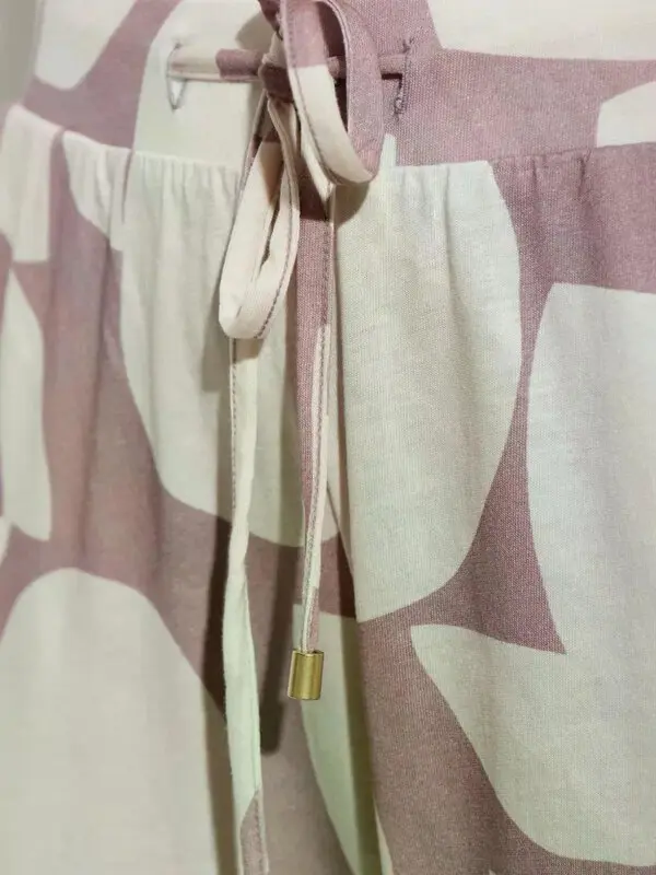 Hanro Geometric-print Drawstring Pajama Bottoms