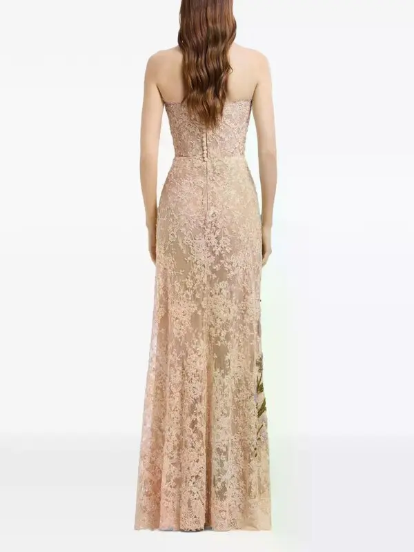 Elie Saab Bead-embroidered Lace Maxi Dress