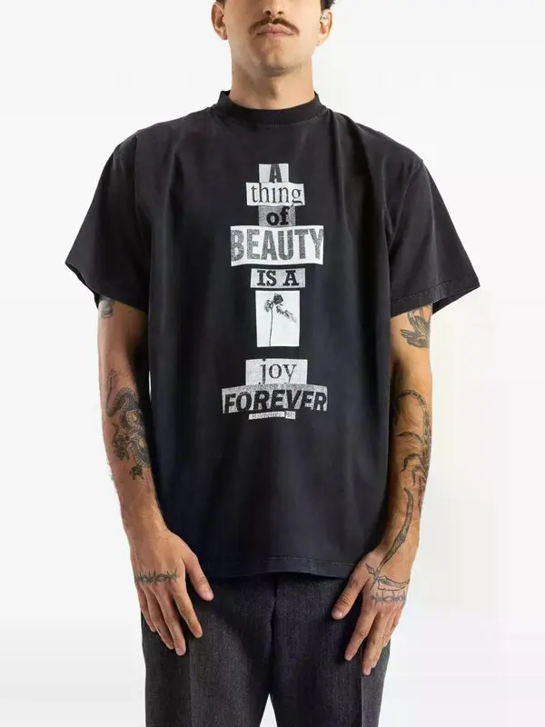 Balenciaga Slogan-print Oversized T-shirt - Black