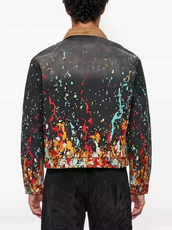 HOUSE OF ERRORS Paint-splatter Corduroy-collar Jacket