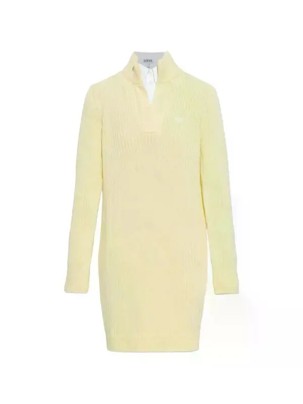 Loewe Ribbed-knit Layered-effect Mini Dress