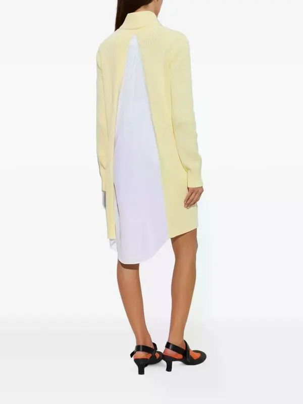 Loewe Ribbed-knit Layered-effect Mini Dress