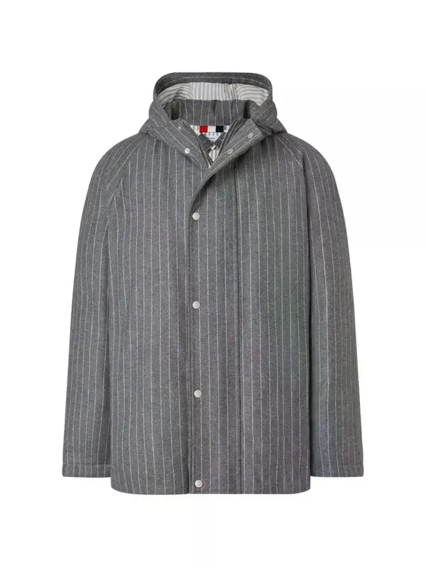 Thom Browne Browne 65 Flannel Cropped Football Parka