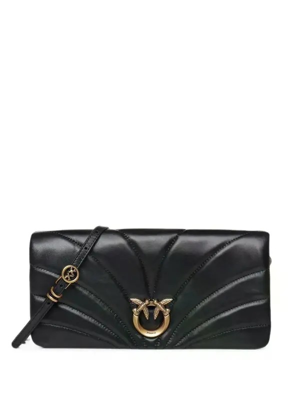 Pinko Medium Love Bag Click Quilted Crossbody Bag - Black