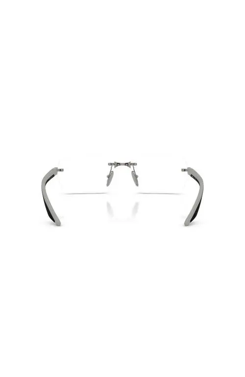 Prada 59mm Rectangle Optical Glasses - Grey
