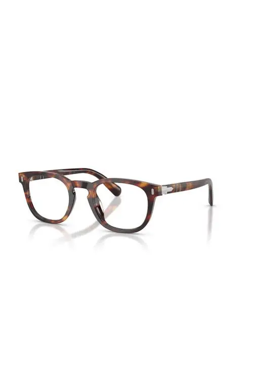 Persol 48mm Square Optical Glasses - Tortoise