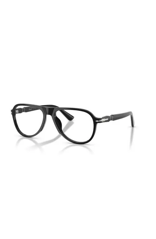 Persol 55mm Pilot Optical Glasses - Black