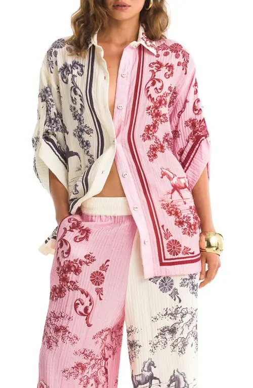 Agua Bendita Chrissy Celinna Cover-up Shirt - Multicolor