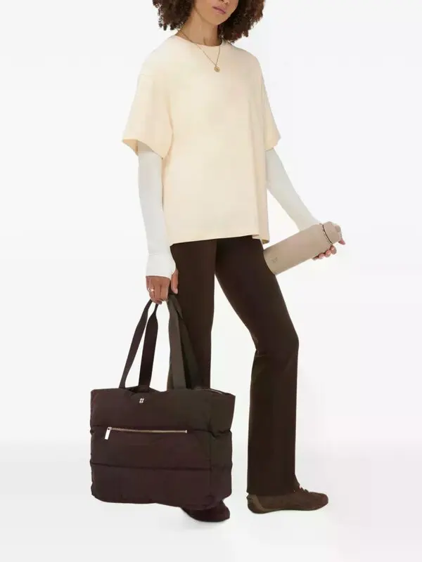 Sweaty Betty Logo-embossed Side-slit T-shirt