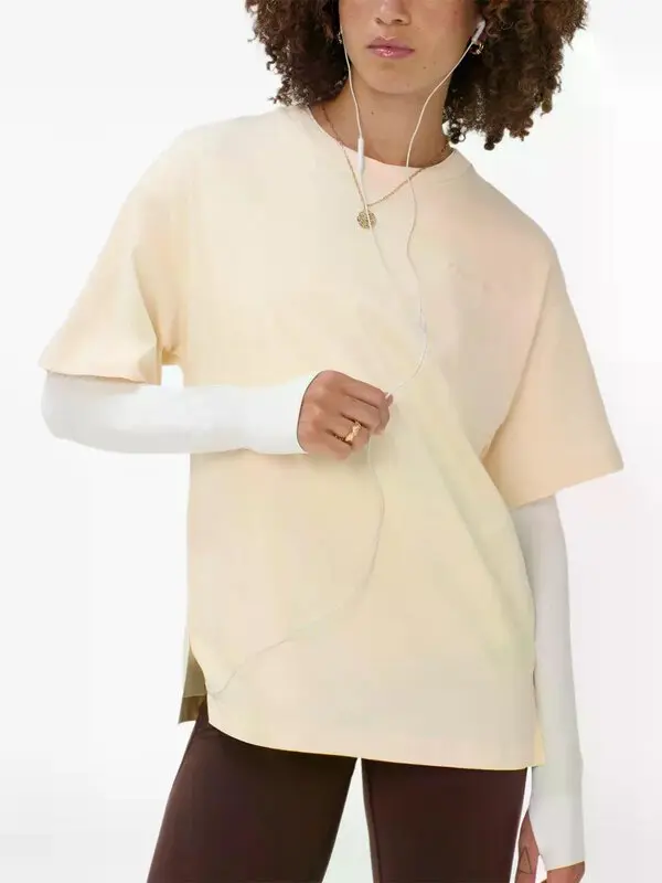 Sweaty Betty Logo-embossed Side-slit T-shirt