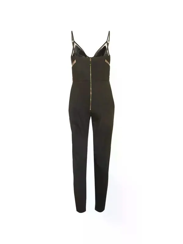 Elisabetta Franchi Tulle-insert Bustier Jumpsuit - Black