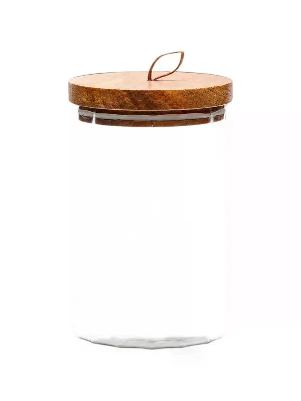 CU I SEEYOU Ribbed-glass Wooden-lid Jar