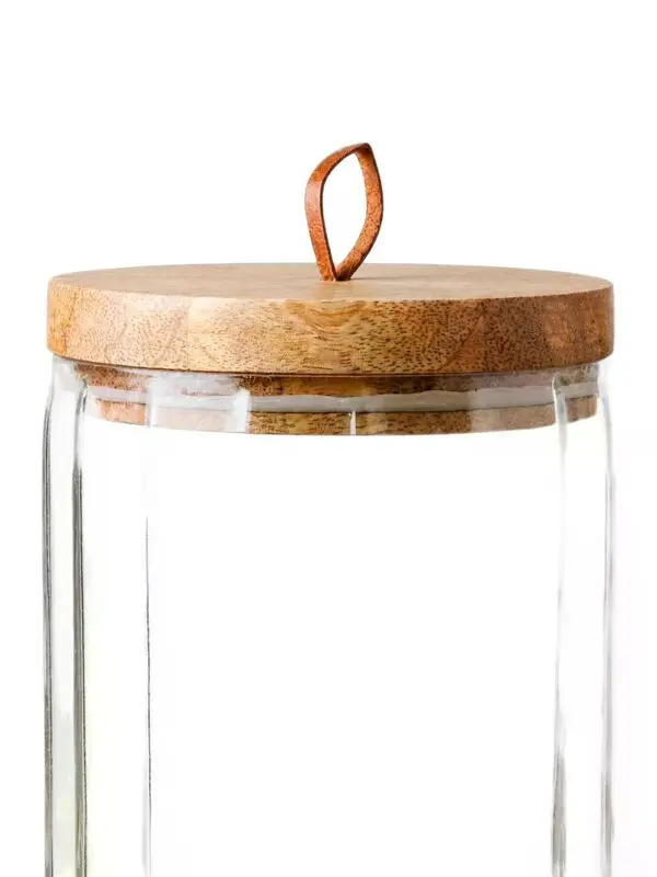 CU I SEEYOU Ribbed-glass Wooden-lid Jar