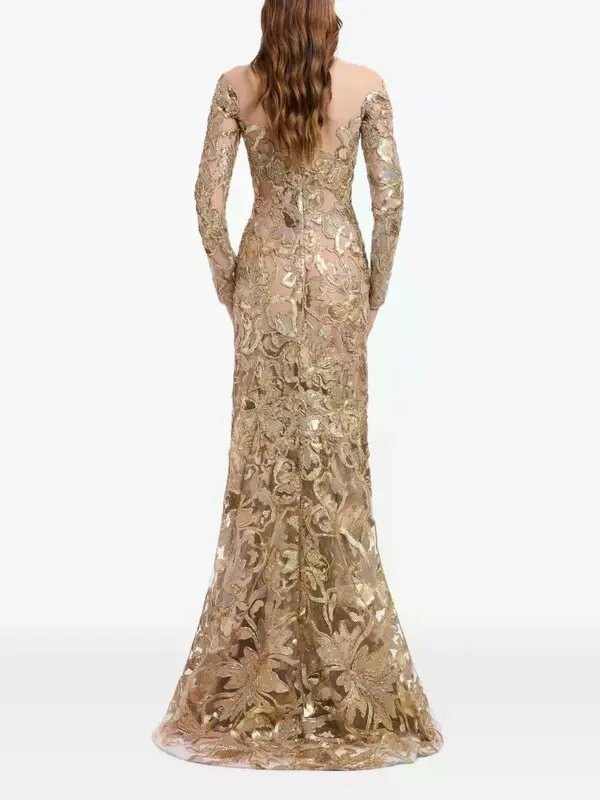Elie Saab Sequin-embroidered Maxi Dress