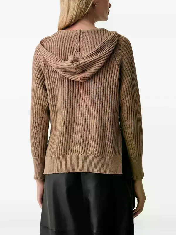 Dkny Ribbed-knit Raglan-sleeve Hoodie