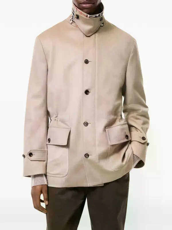 Burberry Short Cashmere Scafell Car Coat