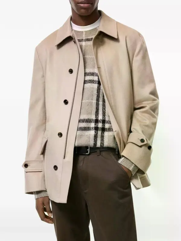 Burberry Short Cashmere Scafell Car Coat
