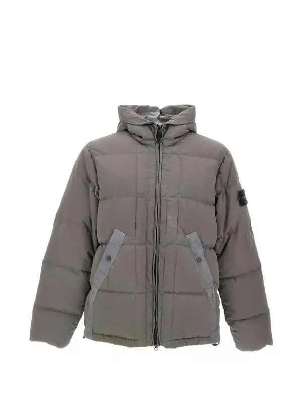 Stone Island Compass Logo Hooded Coat