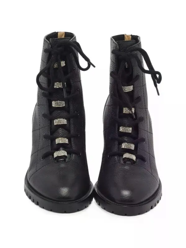 JIMMY CHOO Bren Quilted Block-heel Ankle Boots