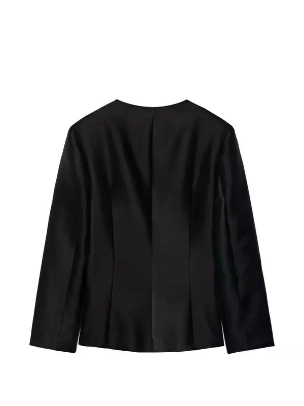 Shanghai Tang Meow Meow Frog-fastening Collarless Jacket