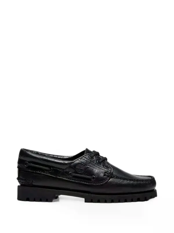 Timberland Authentic Croc-effect Leather Boat Shoes