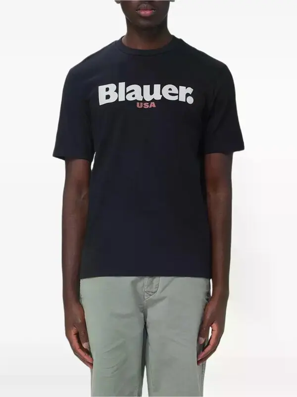 BLAUER. Ernst Logo-print T-shirt