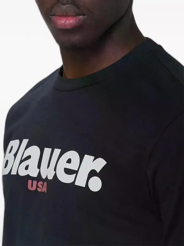 BLAUER. Ernst Logo-print T-shirt