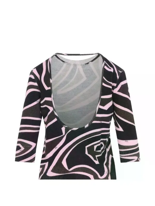 Emilio Pucci Iride-print Backless Sweater