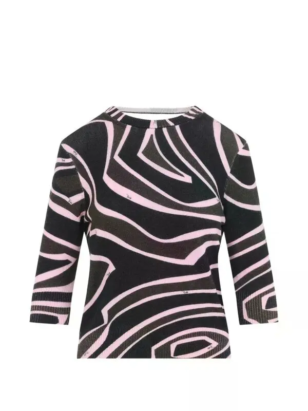 Emilio Pucci Iride-print Backless Sweater
