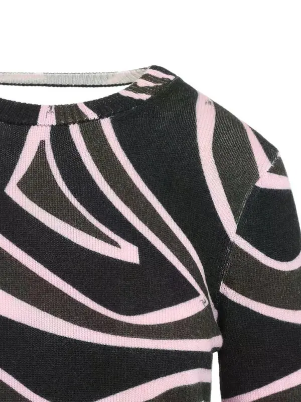Emilio Pucci Iride-print Backless Sweater