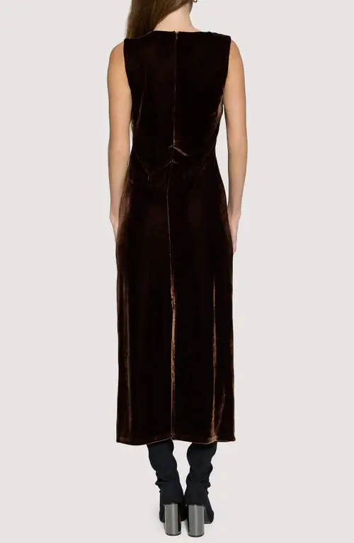 LOST + WANDER Woodland Hour Stretch Velvet Maxi Dress