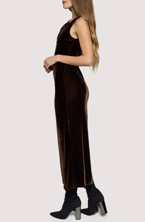 LOST + WANDER Woodland Hour Stretch Velvet Maxi Dress