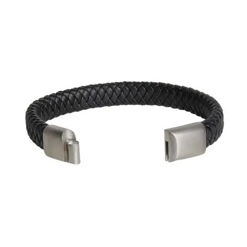 Lucky Brand Wide Woven Microfiber Leather Bracelet For