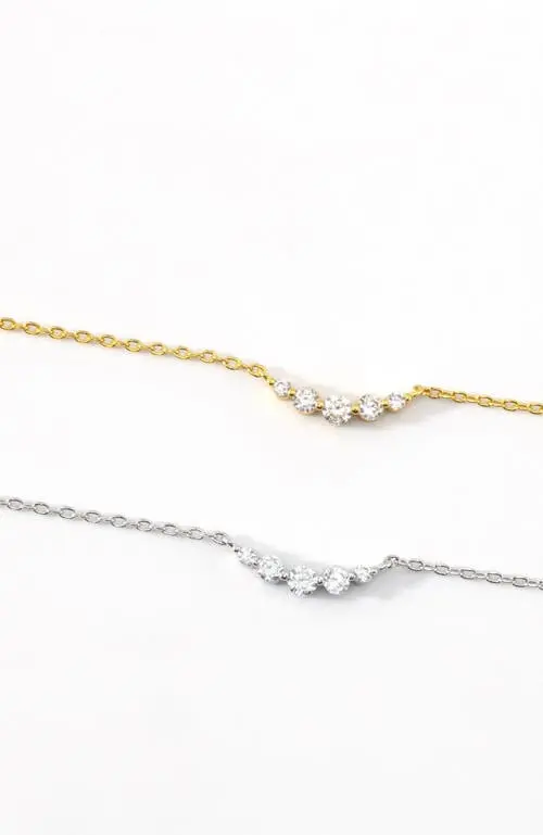 MINT & LILY Mini Arc Diamond Necklace - Gold