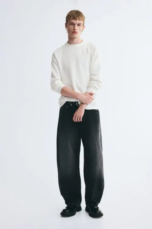 H&M Regular-fit Waffled Shirt - White