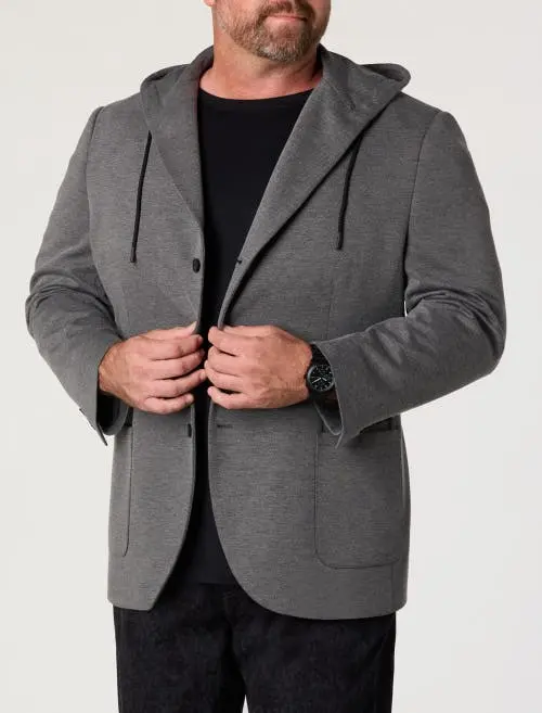 SYNRGY BY DXL Big & Tall Hooded Jacket-relaxer Sport Coat - Grey