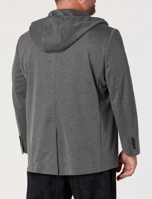 SYNRGY BY DXL Big & Tall Hooded Jacket-relaxer Sport Coat - Grey