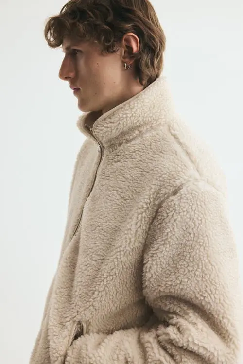 H&M Teddy Fleece Jacket With Zipper