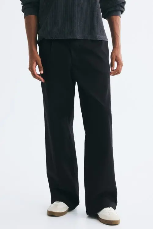 H&M Loose-fit Chinos - Black
